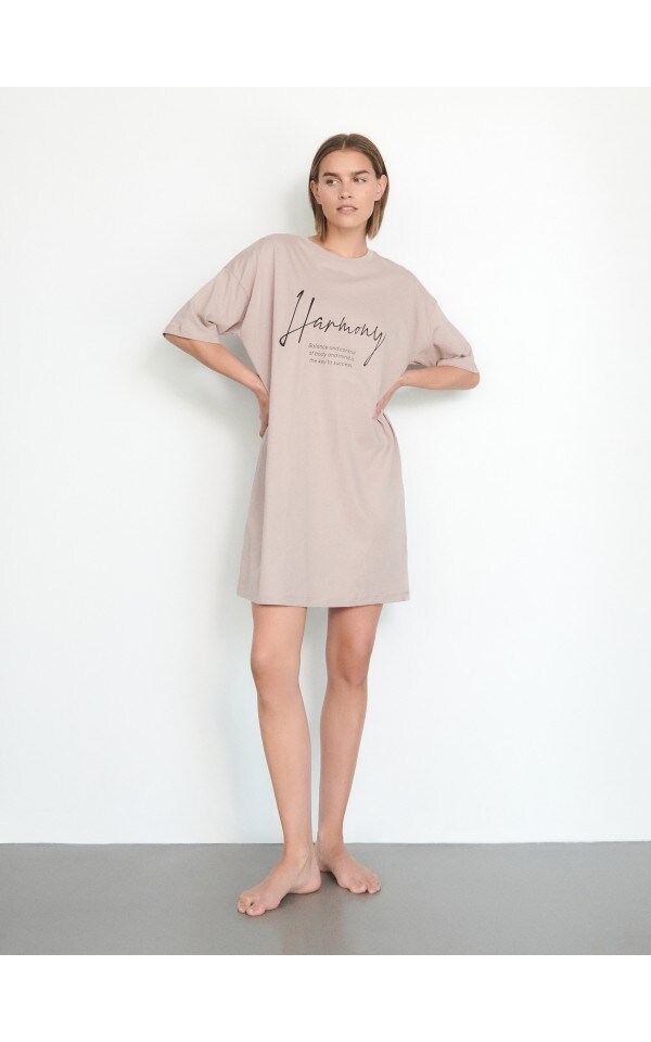 Nachthemd mit aufdruck, RESERVED, 7634O-84X