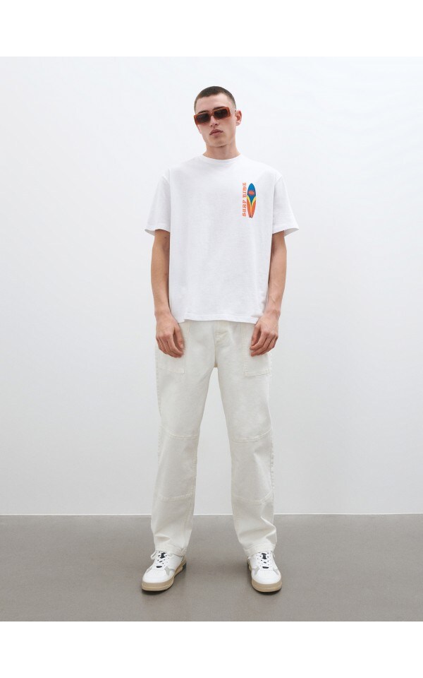 Majica loose s potiskom, RESERVED, 5182L-00X